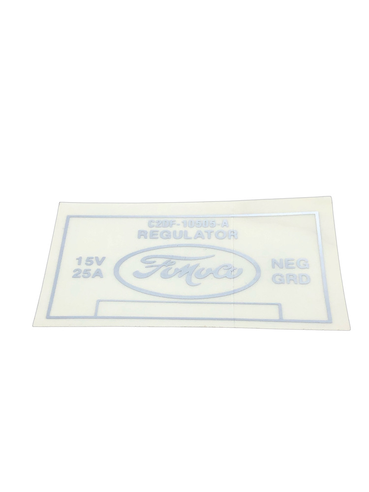 Detail: Ford Parts » Ford Car Voltage Regulator Decal - W/ Out A/C and ...