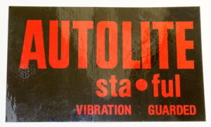 Detail: Ford Parts » Ford Car Battery Decal Autolite Sta-Ful